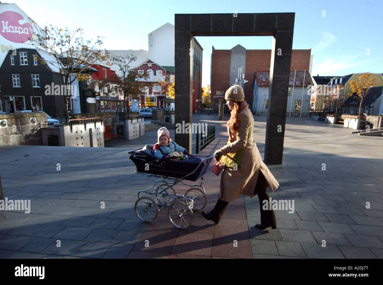 Street scene in Reykjavik, Iceland Stock Photo - Alamy