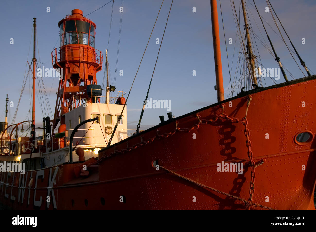 Trinity House Lightship 'Helwick' at Swansea waterfront museum Stock ...
