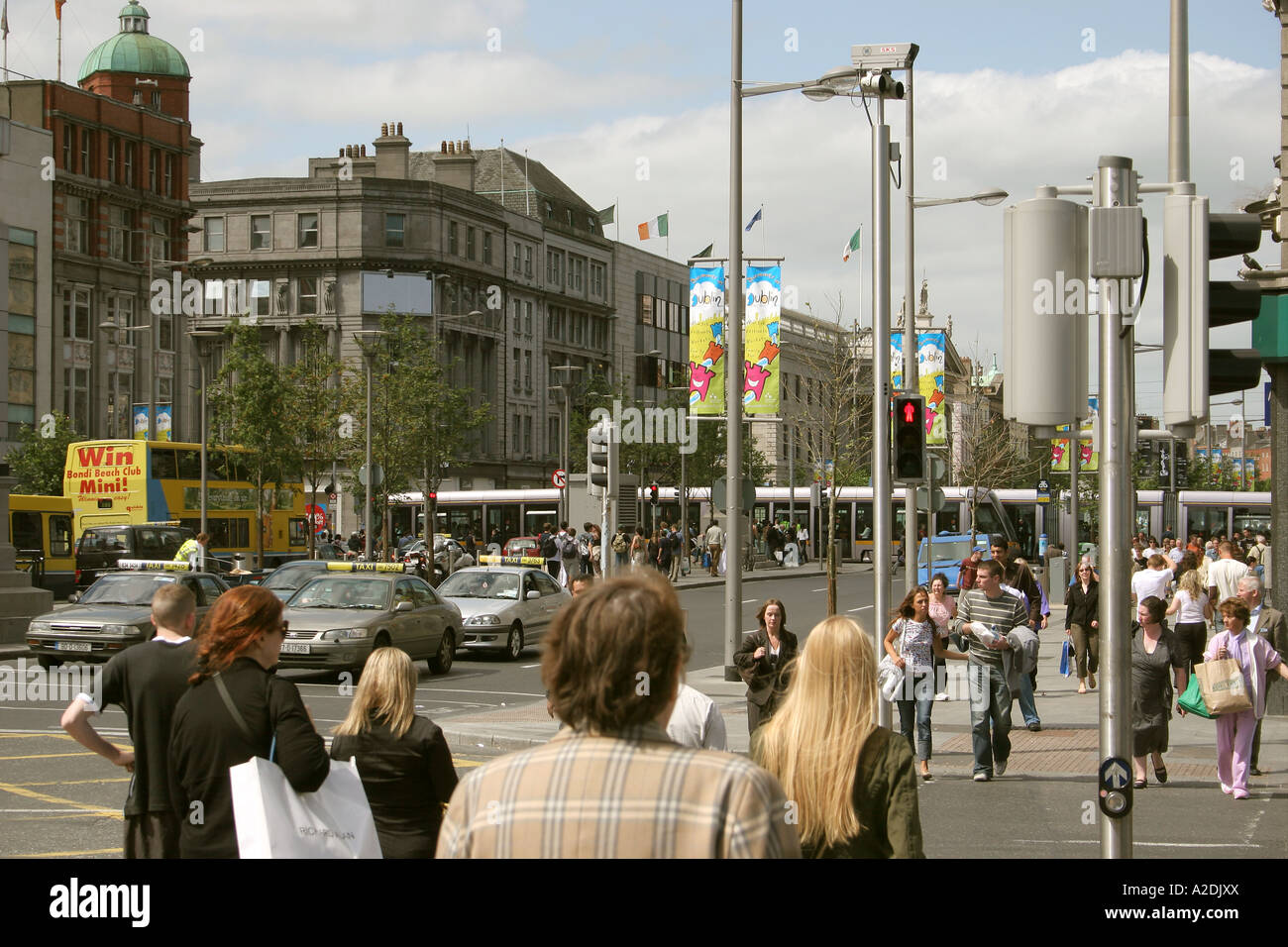 O'Connell street bridge Dublin Ireland Stock Photo - Alamy