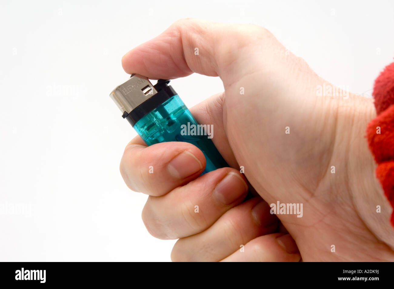 hand with disposable lighter Stock Photo - Alamy