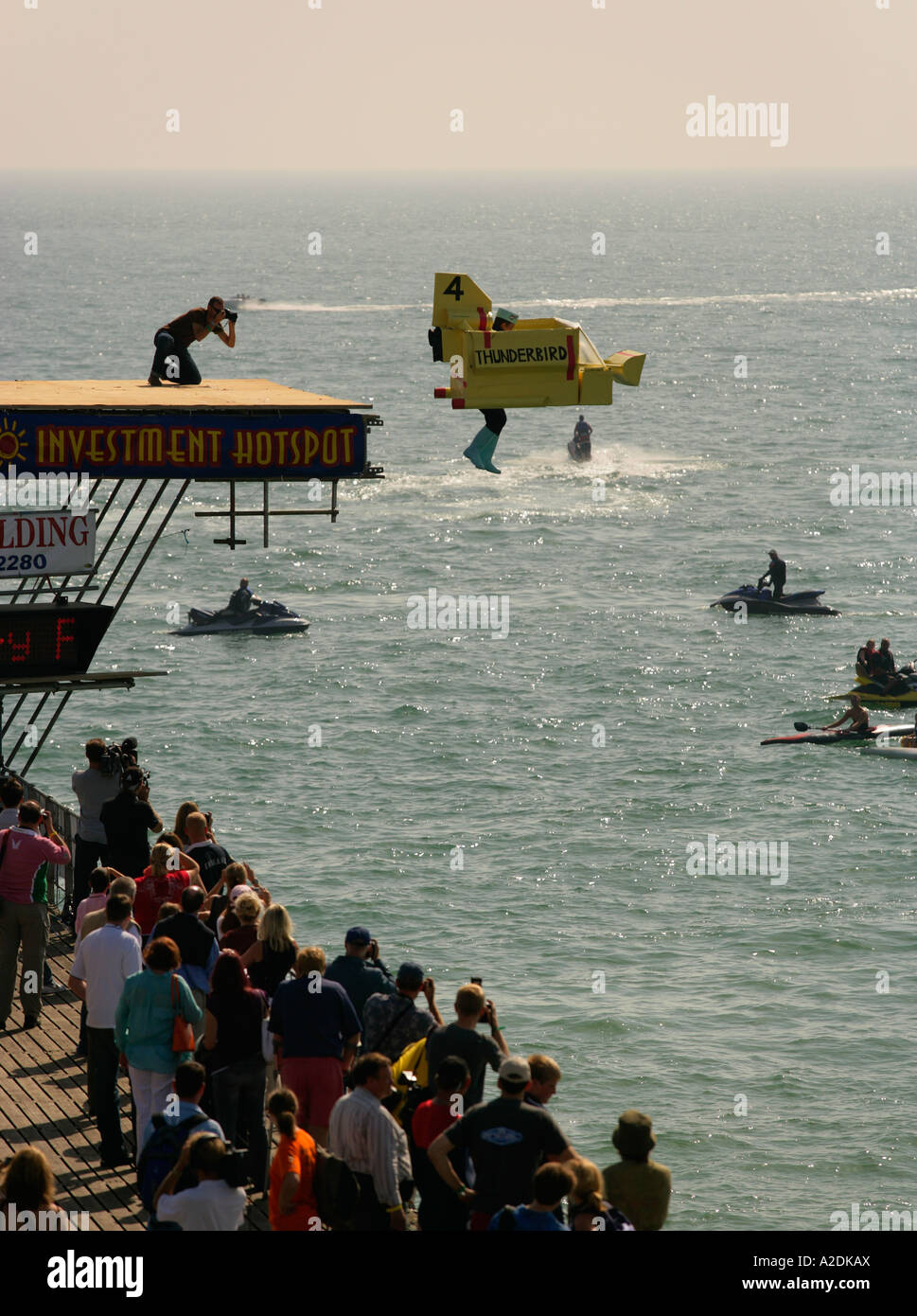 Thunderbird Jumper Bognor Birdman 2006 Stock Photo - Alamy