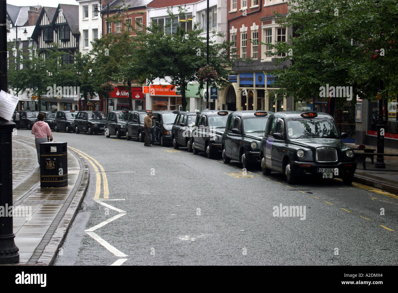 Nottingham Taxi Rank Wheeler Gate Nottingham Stock Photo - Alamy
