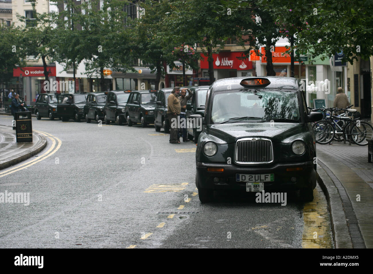 Nottingham Taxi Rank Wheeler Gate Nottingham Stock Photo - Alamy