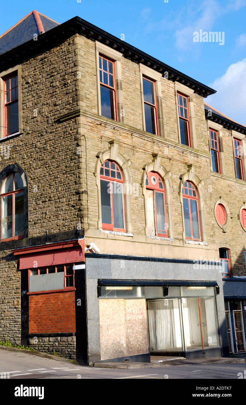 Derelict former Abersychan Cooperative building Torfaen Gwent South ...