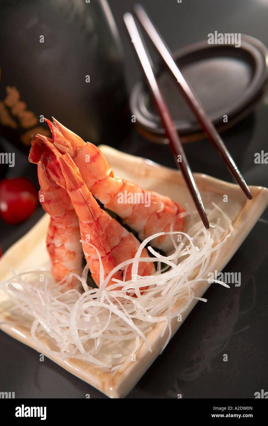 sashimi made of prawn Stock Photo - Alamy