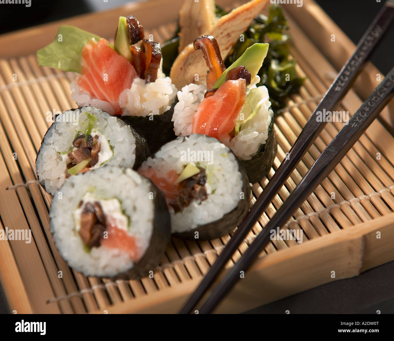 Philadelphia maki with shitake mushroom Stock Photo - Alamy