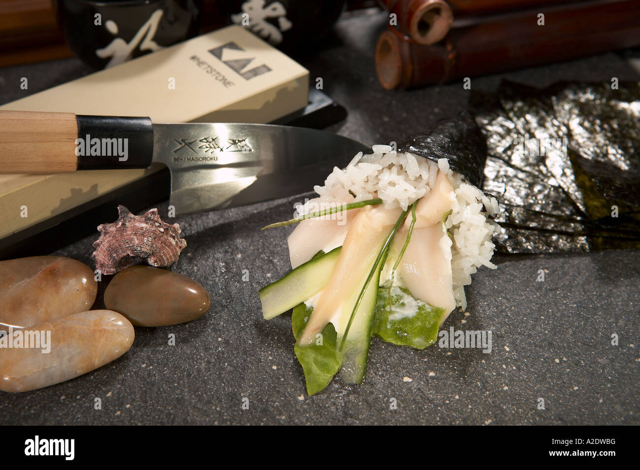 cone with oil fish Stock Photo - Alamy