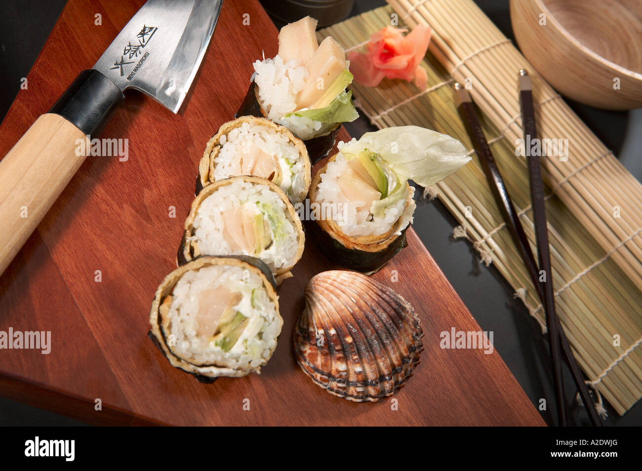 maki in a pancake with oil fish Stock Photo - Alamy