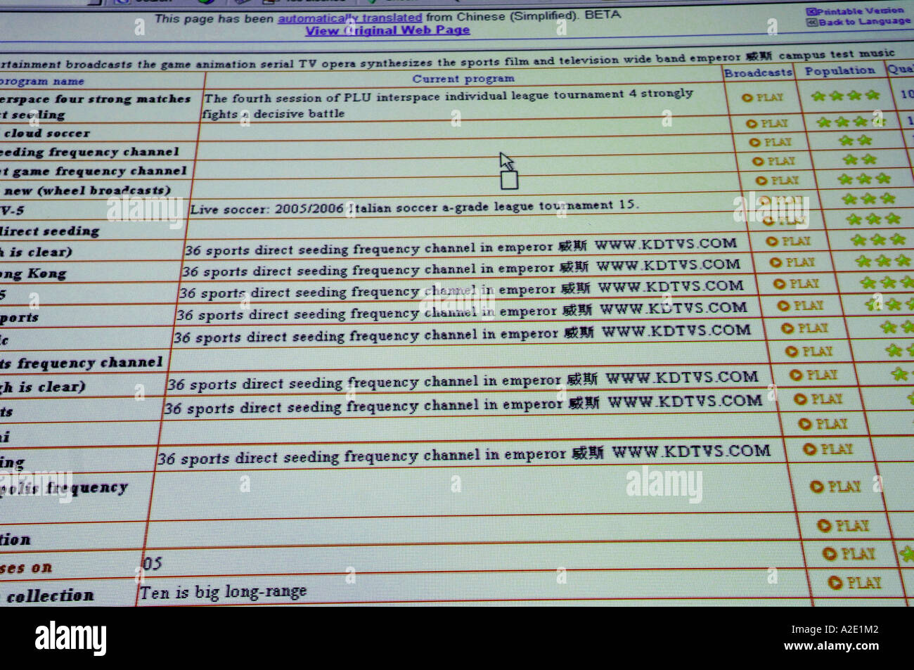 Televison channels hi-res stock photography and images - Alamy