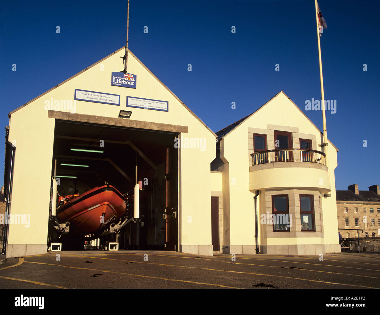 BEAUMARIS ISLE OF ANGLESEY NORTH WALES UK January The RNLI lifeboat is ...
