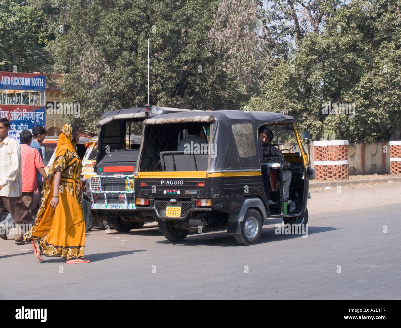 JHANSI MADHYA PRADESH INDIA ASIA November Three wheel auto rickshaws ...