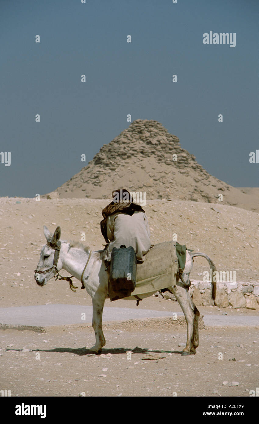 Africa, Egypt, Cairo, Saqqara, Step pyramid built for King Zoser circa ...