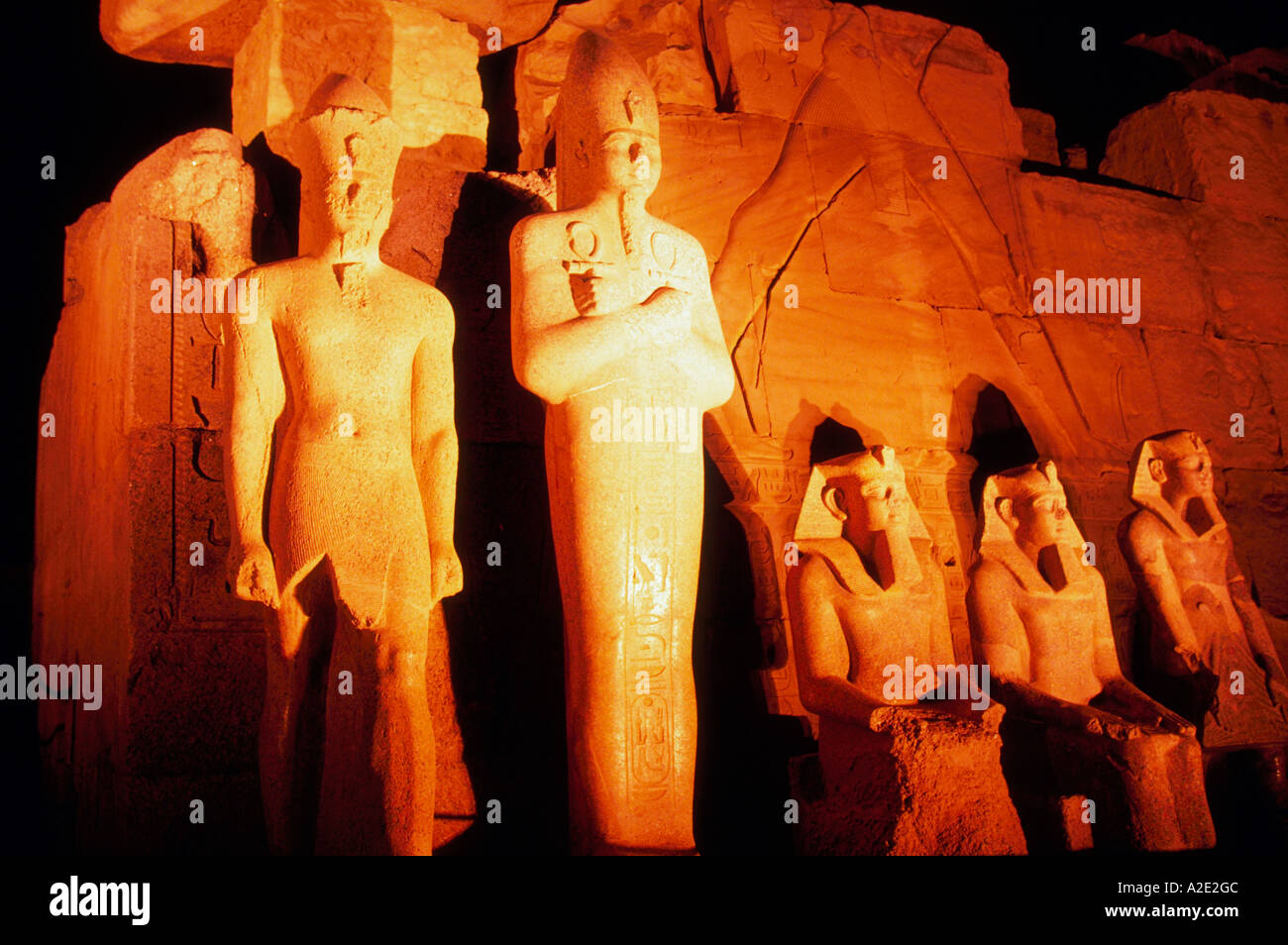 Egypt, Luxor. Temple of Karnak. Sound and Light Show Stock Photo - Alamy
