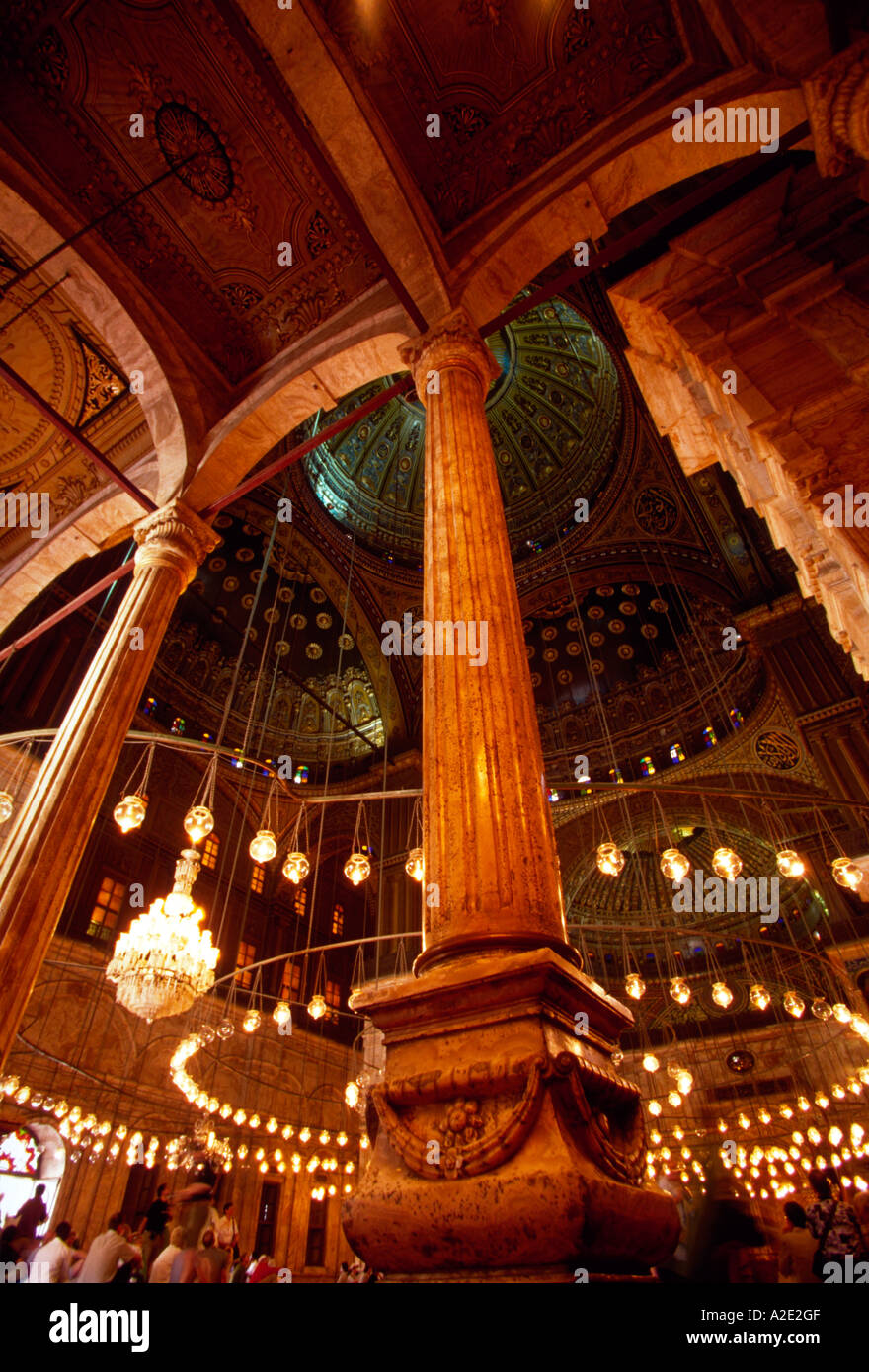 Egypt, Cairo. Interior of Muhammad Ali Mosque Stock Photo - Alamy