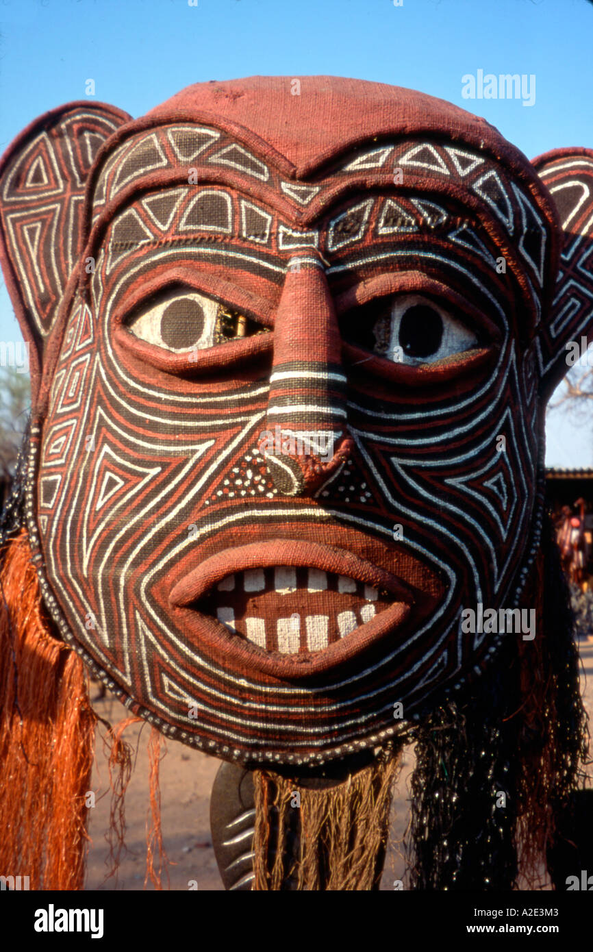 Zimbabwe, Victoria Falls National Park. Painted Geometric Mask Stock ...