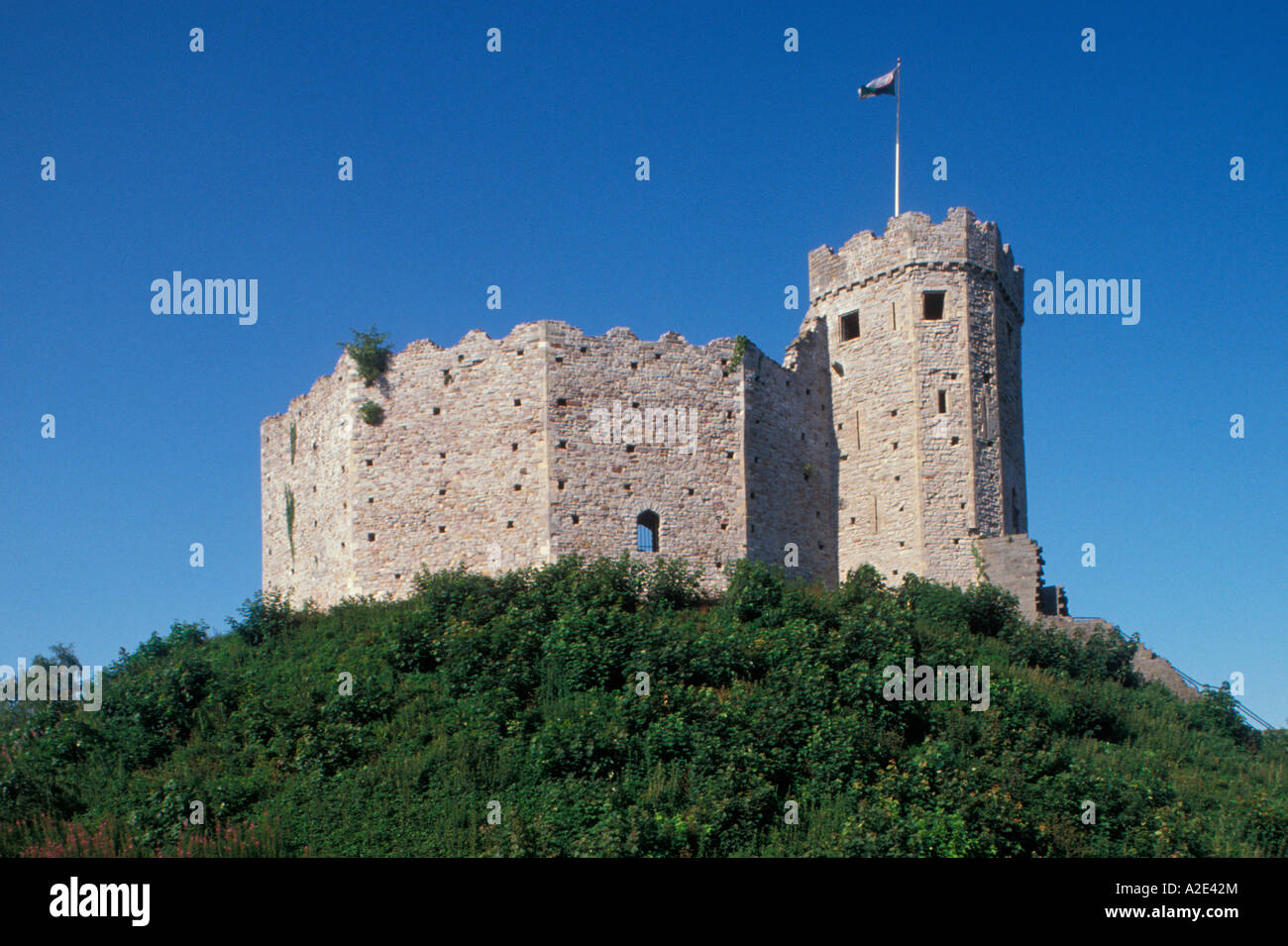 Norman Keep Cardiff Castle Wales UK Stock Photo - Alamy