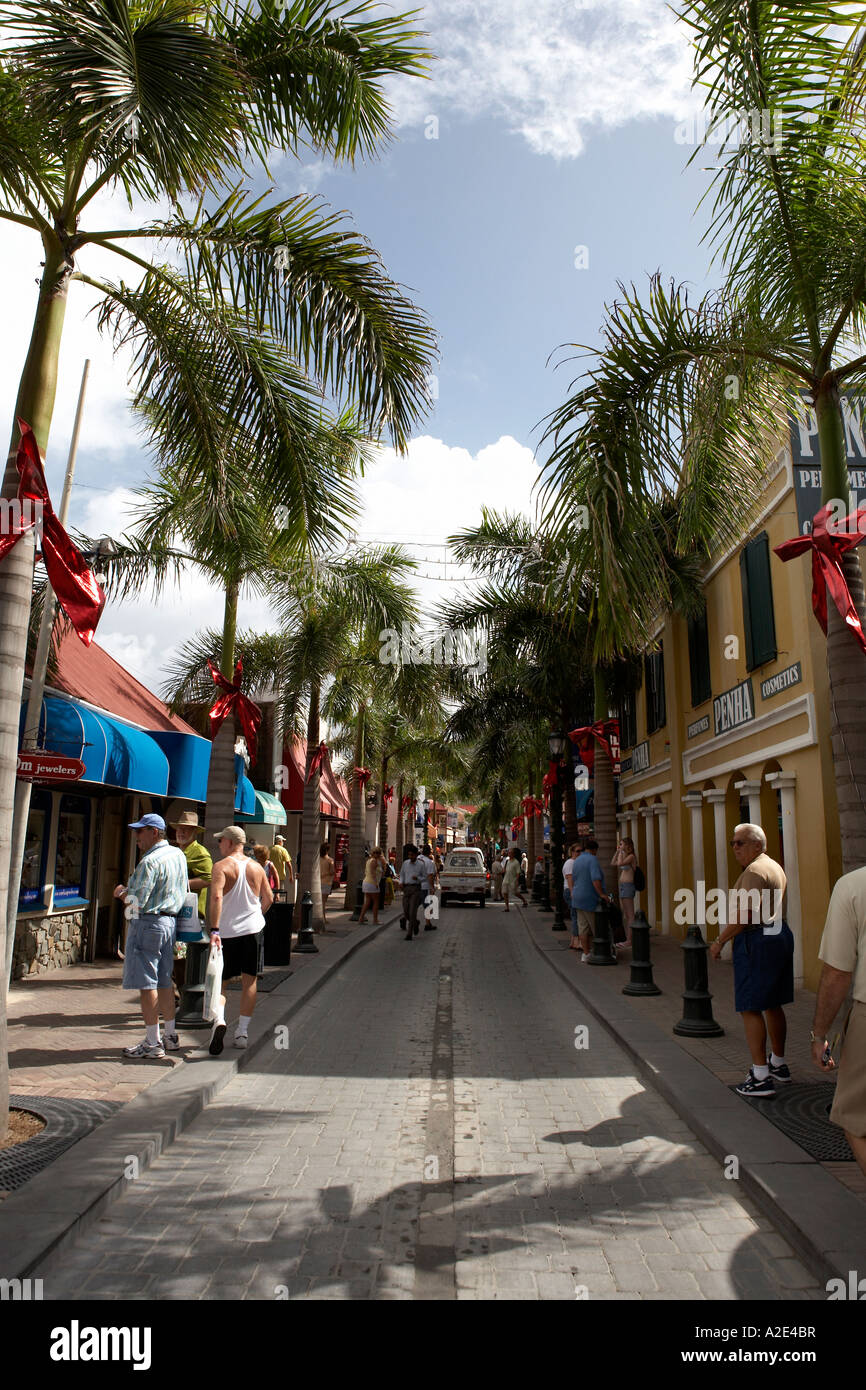 front street Philipsburg St Maarten caribbean west indies Stock Photo ...