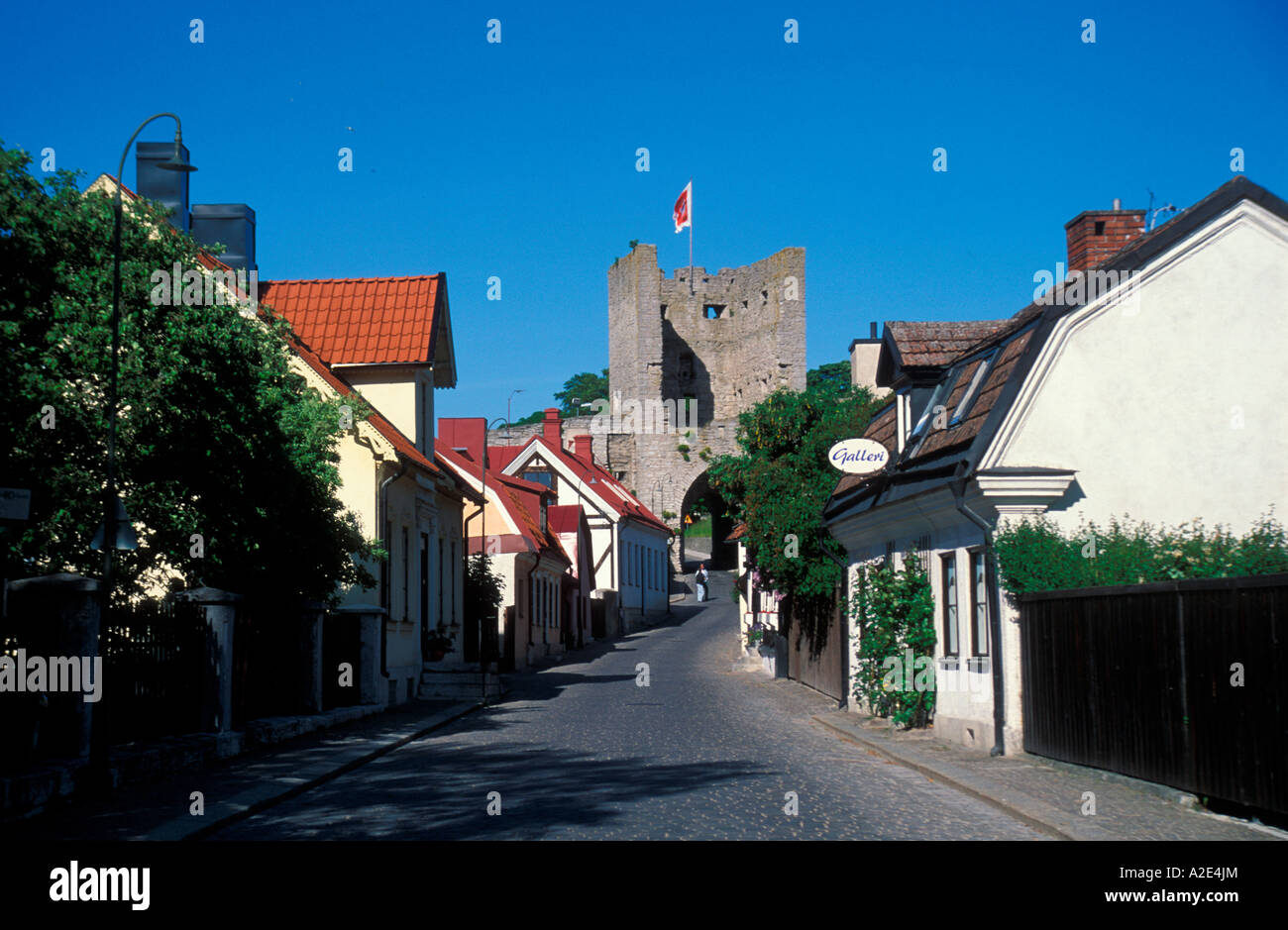 Visby Town Gotland Island Sweden Stock Photo - Alamy