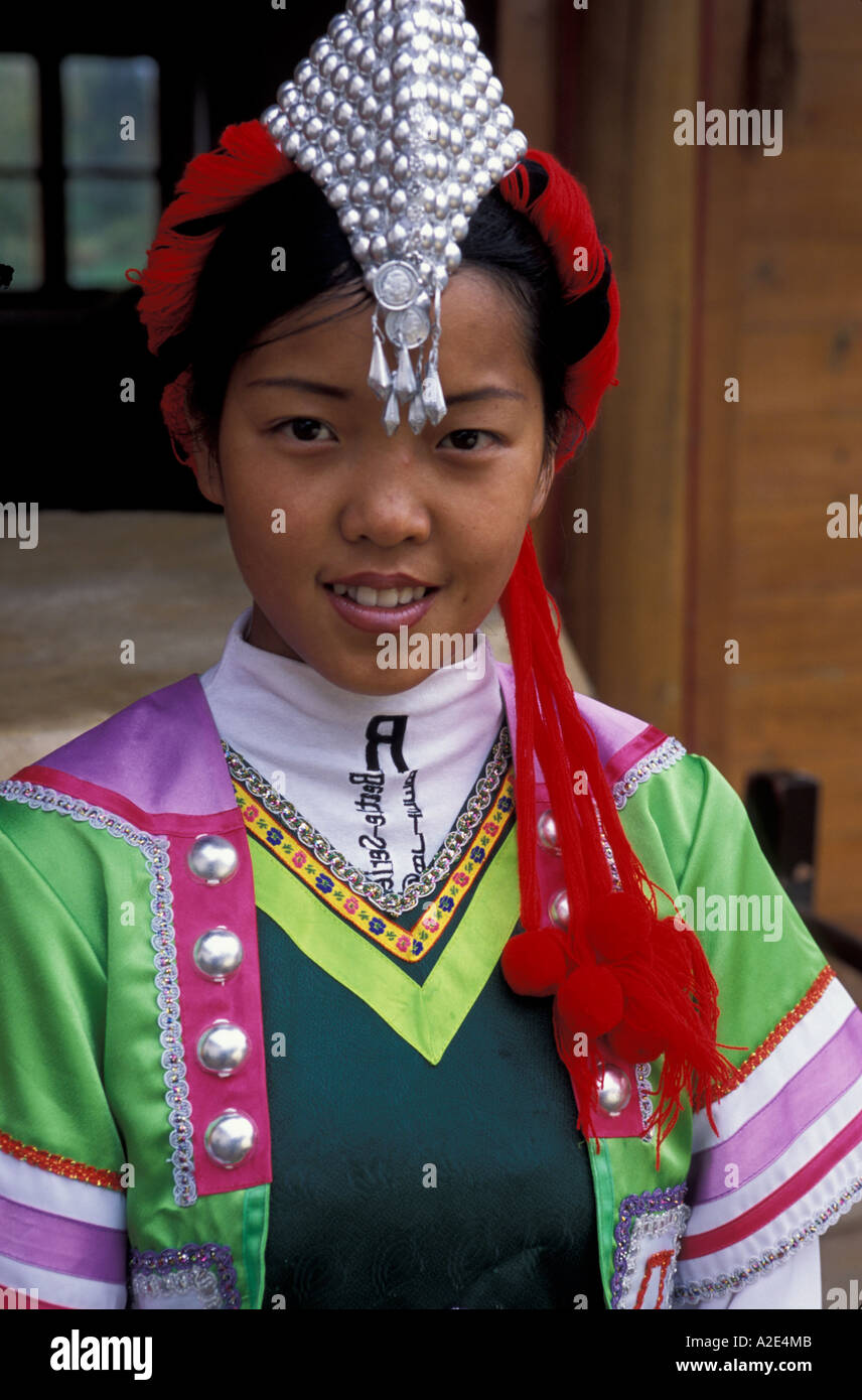China, Yunnan Province, Young Hani minority woman Stock Photo - Alamy