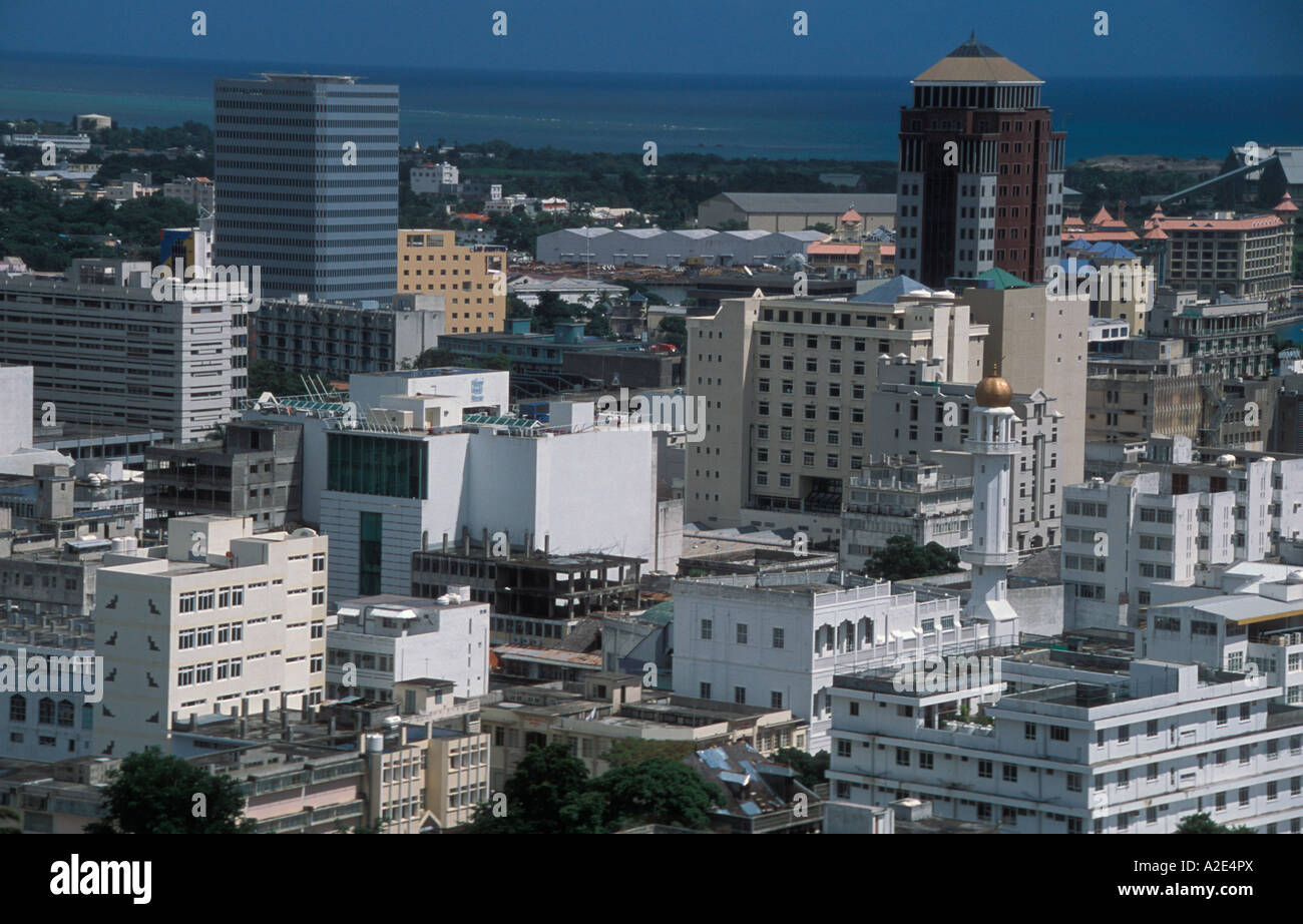 Port Louis and the Jummah Mosque Mauritius Stock Photo - Alamy