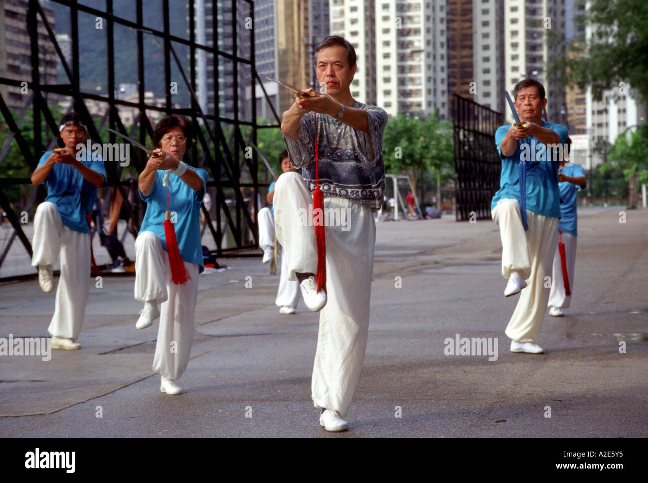 A Tai Chi group practices Yong Nian Taijiquan Stock Photo - Alamy