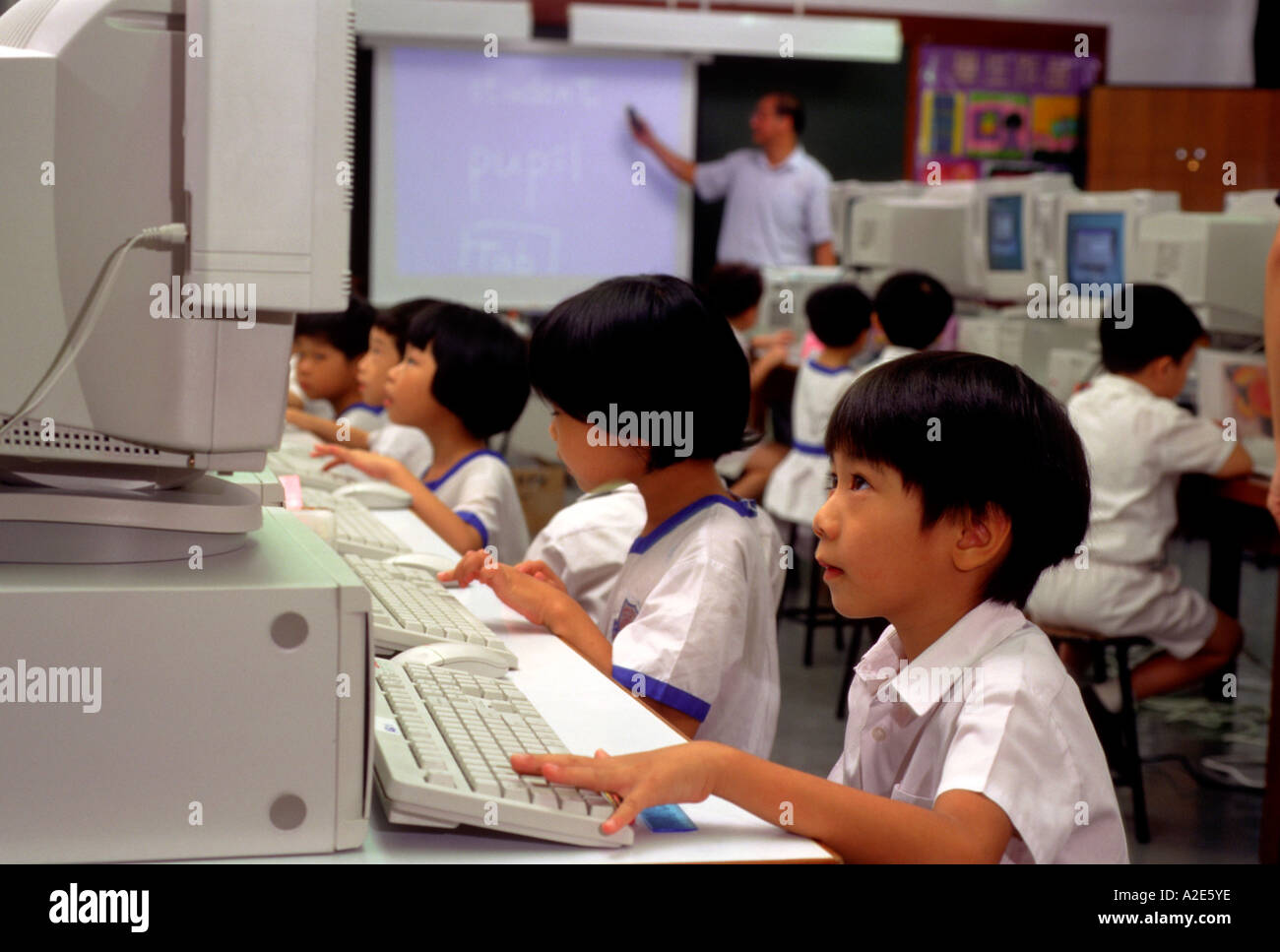 Instruction at the Choi Hin To Primary School in New Territories ...