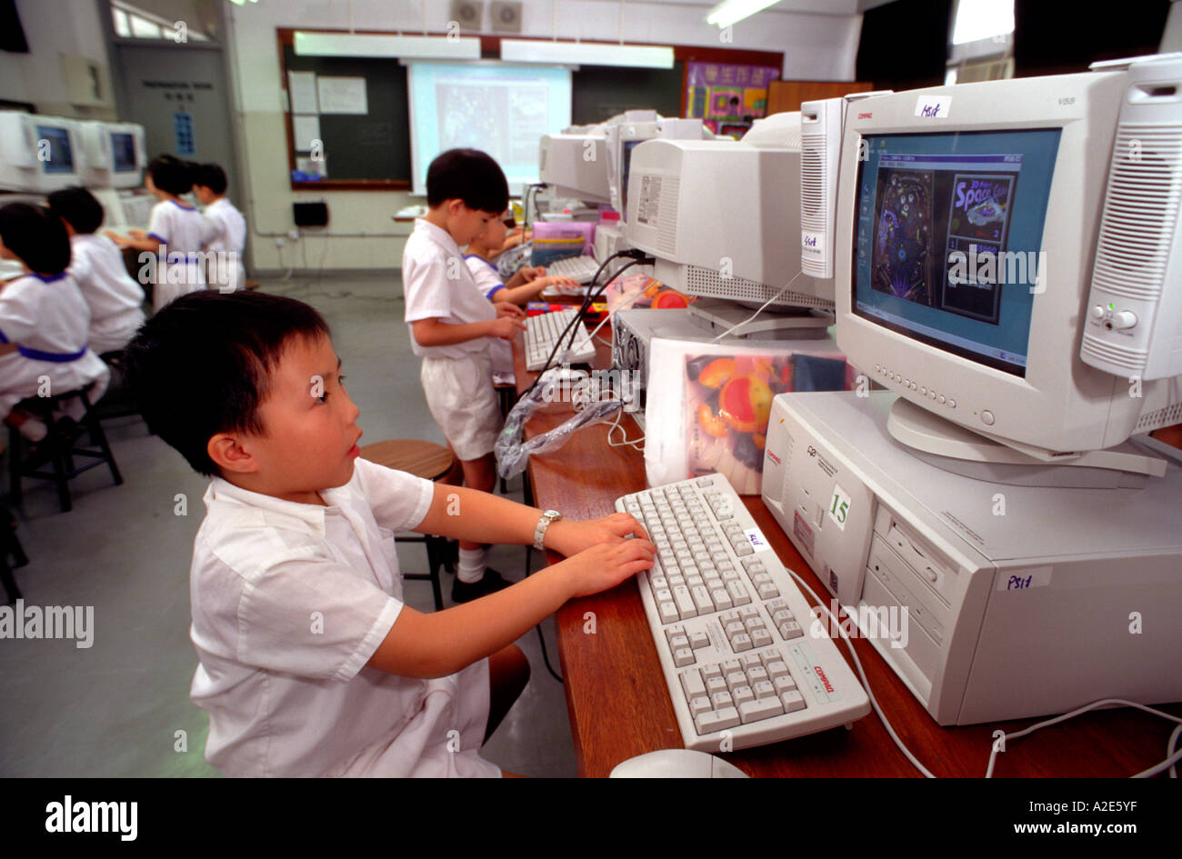 Instruction at the Choi Hin To Primary School in New Territories ...
