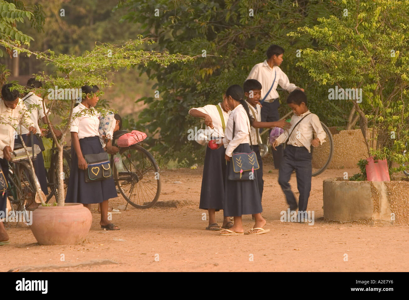 Asia, Cambodia, Siem Reap, school children Stock Photo - Alamy