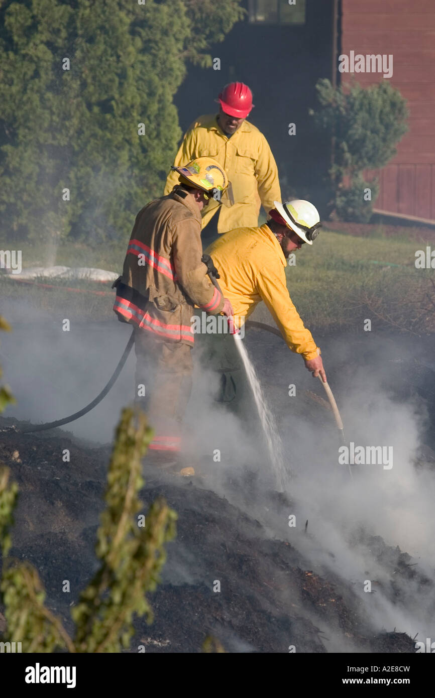 Wildland fire fighter mop up hi-res stock photography and images - Alamy