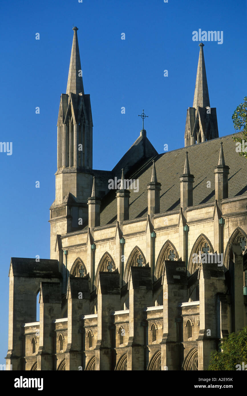 The Neo Gothic St Pauls Cathedral on The Octagon in the city centre of ...