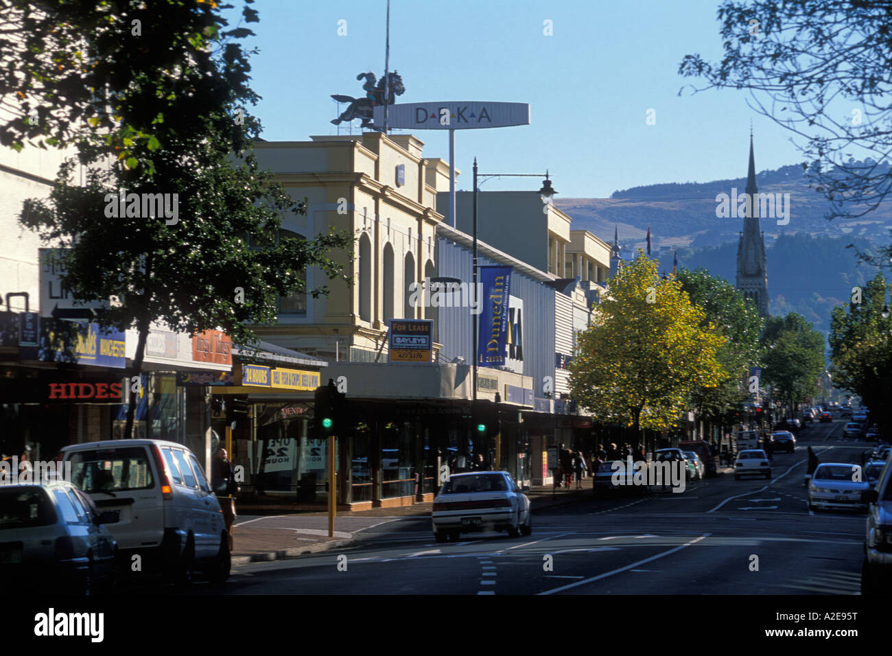 New zealand dunedin george street hi-res stock photography and images ...