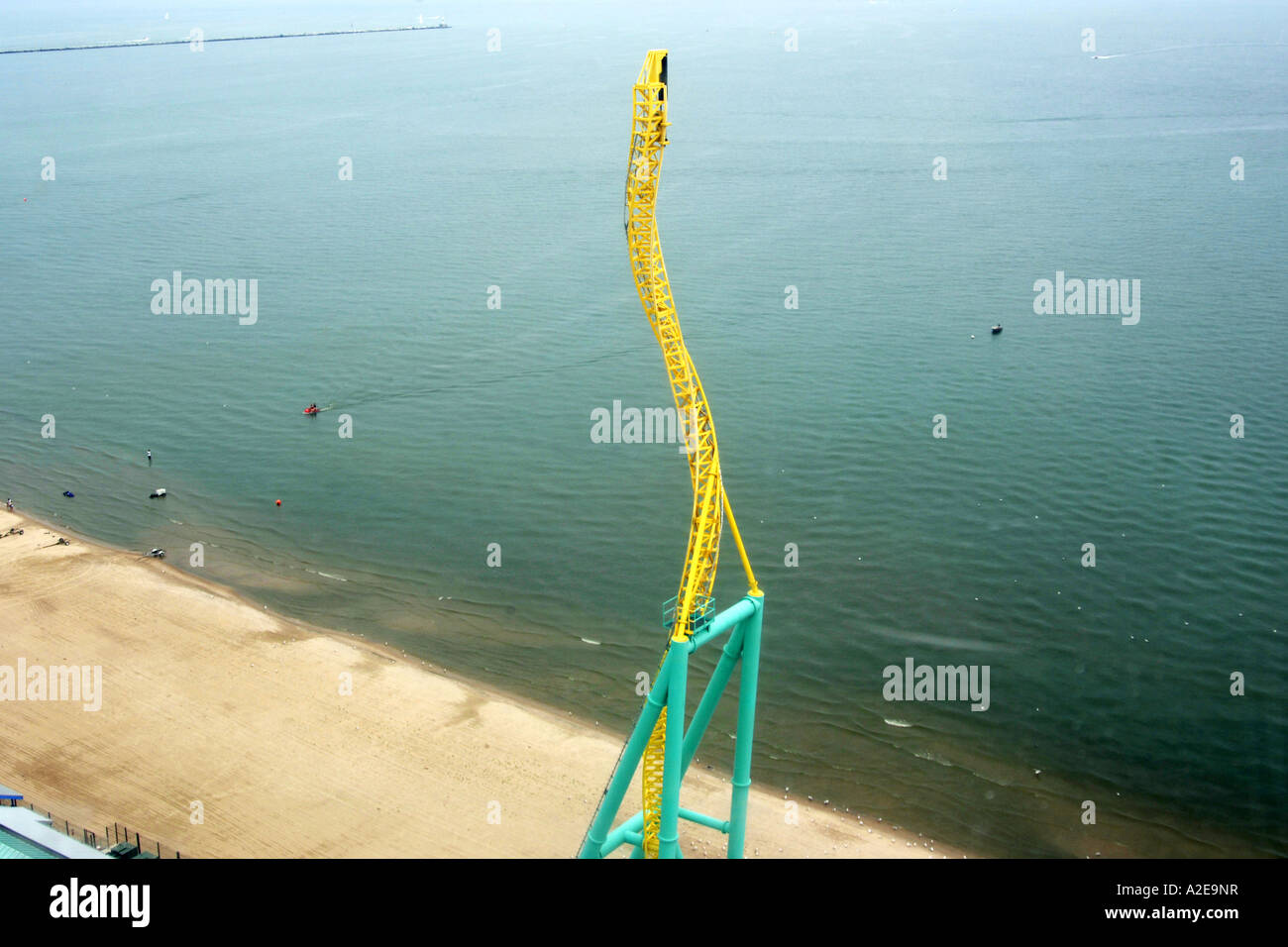 Aerial view of Cedar Point Amusement Park, Sandusky OH Stock Photo - Alamy