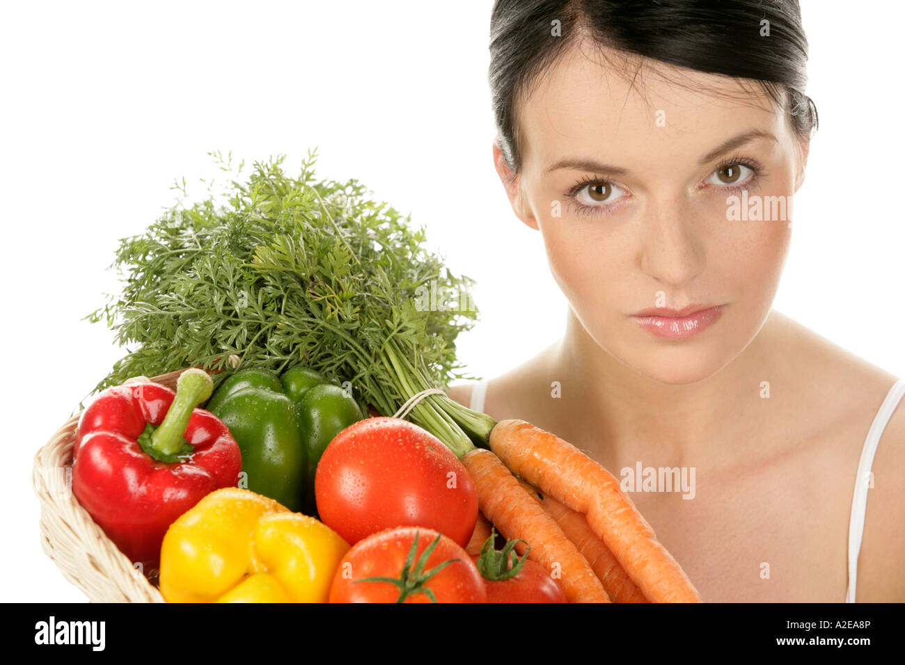 Young woman with vegetables Stock Photo - Alamy