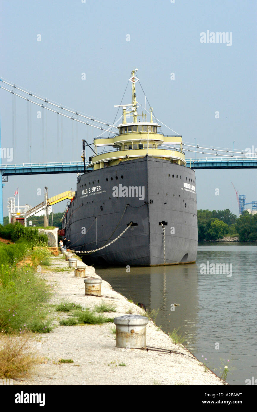 S S Willis B Boyer Great lakes Freighter moared on the Maumee River ...