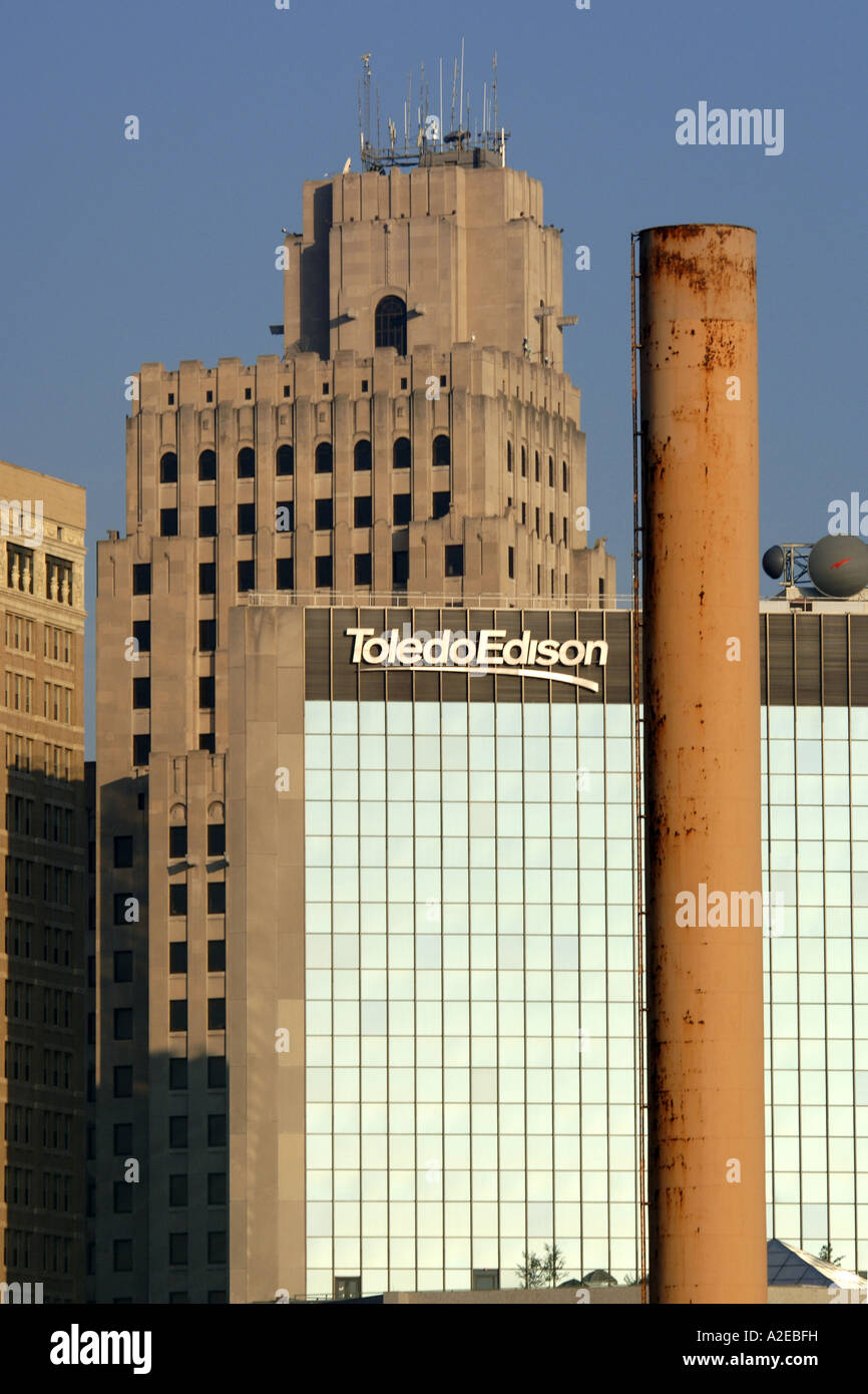 The downtown old and new buildings of Toledo City Ohio Stock Photo - Alamy