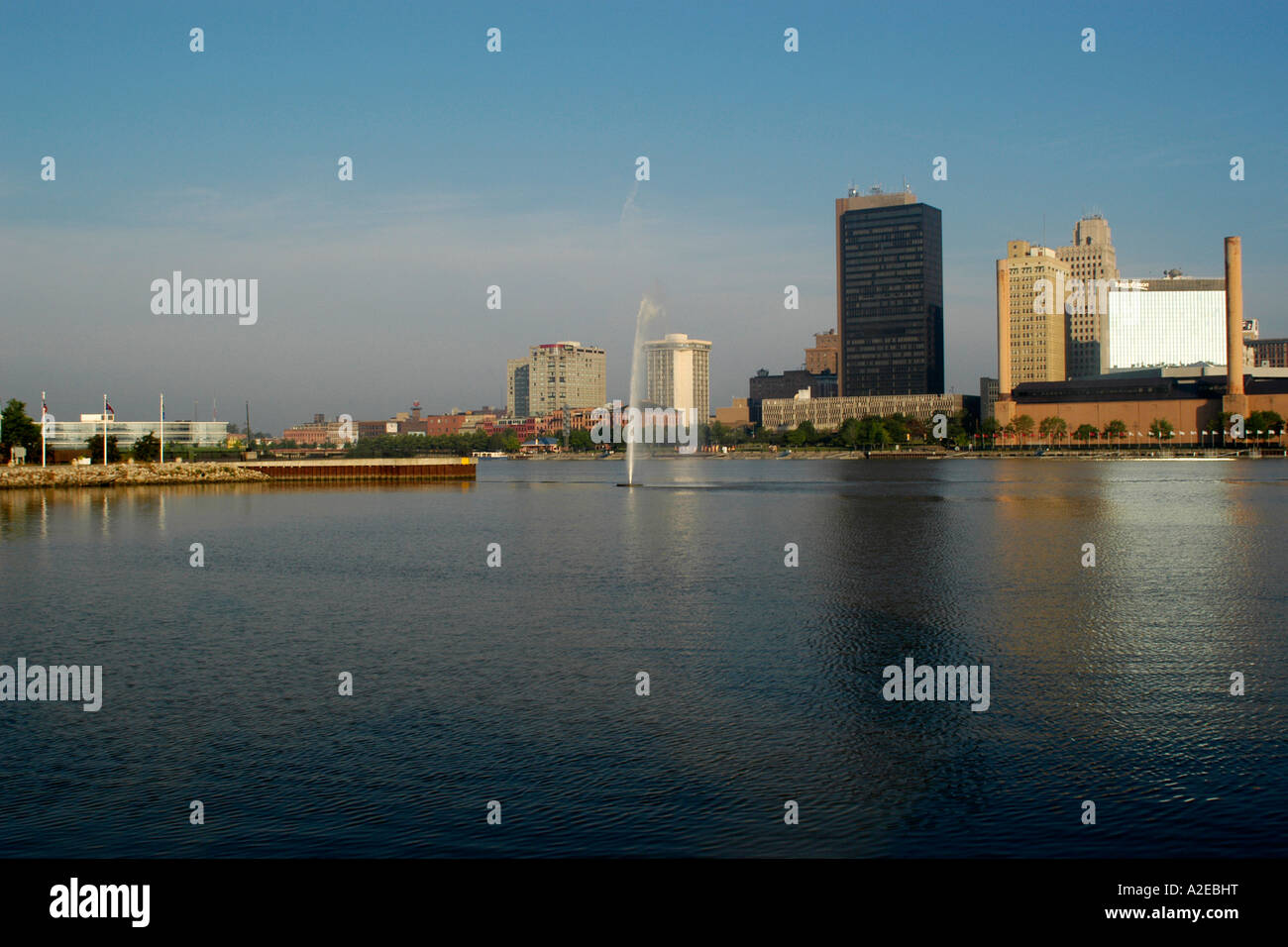 Maumee River view of Toledo city in Ohio Stock Photo - Alamy
