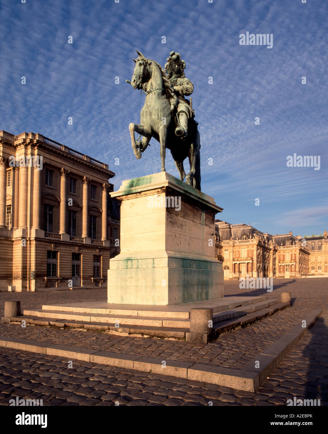 Paris France Versailles castle marble court statue Stock Photo - Alamy