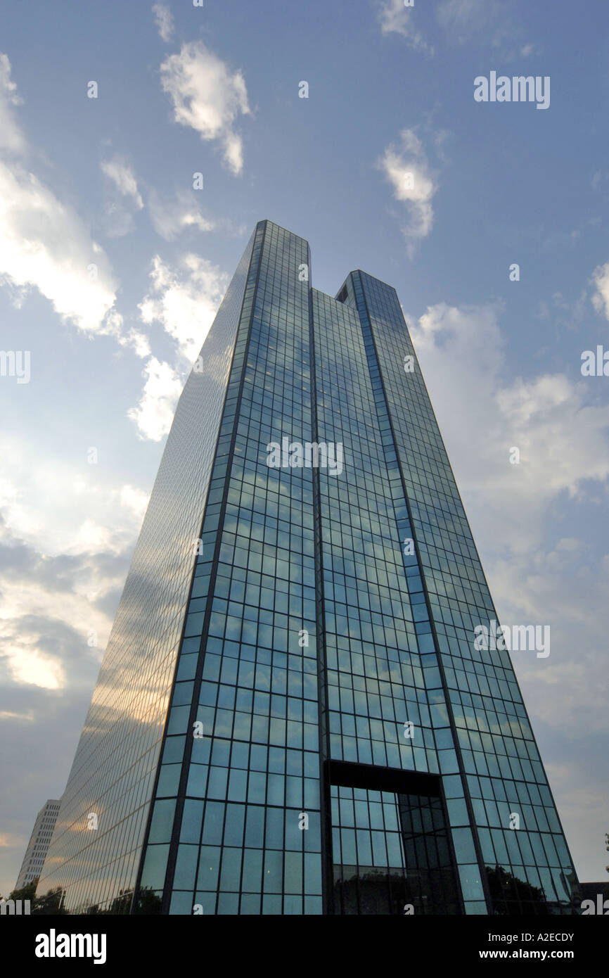 The modern glass skyscraper One SeaGate building in Toledo City Ohio ...