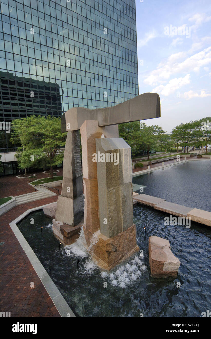 Stonehenge style Fountain below the Seagate One building in Toledo Ohio ...