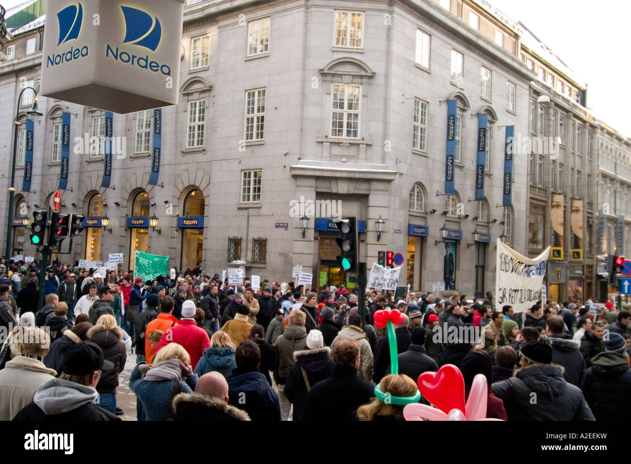 A peaceful protest march in Oslo Norway against the depticions of ...