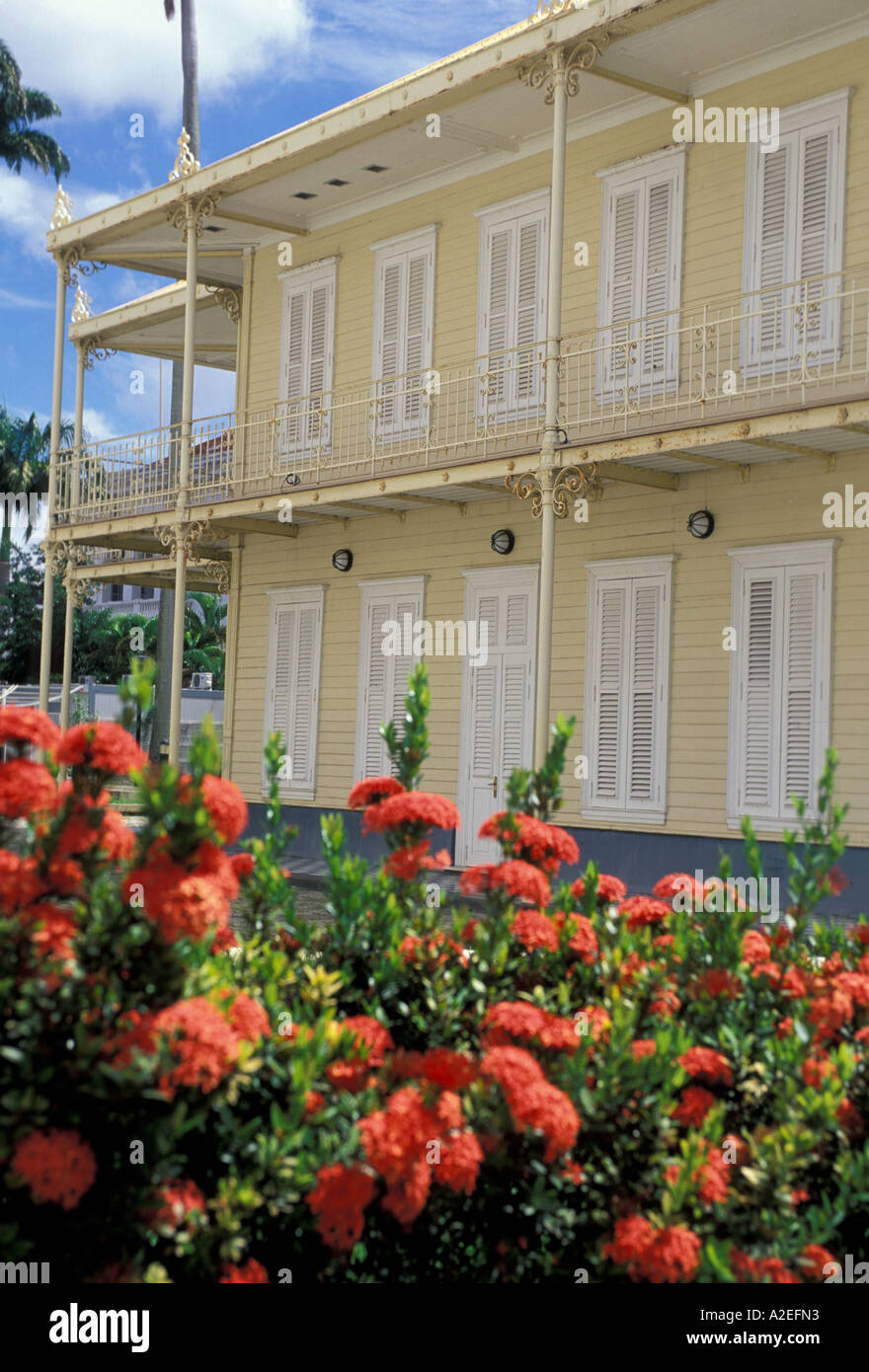 Caribbean, Martinique, Fort de France, traditional architecture Stock ...