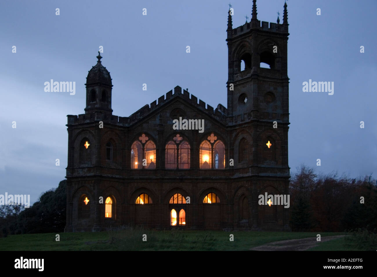 The Gothic Temple Stowe Buckinghamshire England UK Stock Photo - Alamy