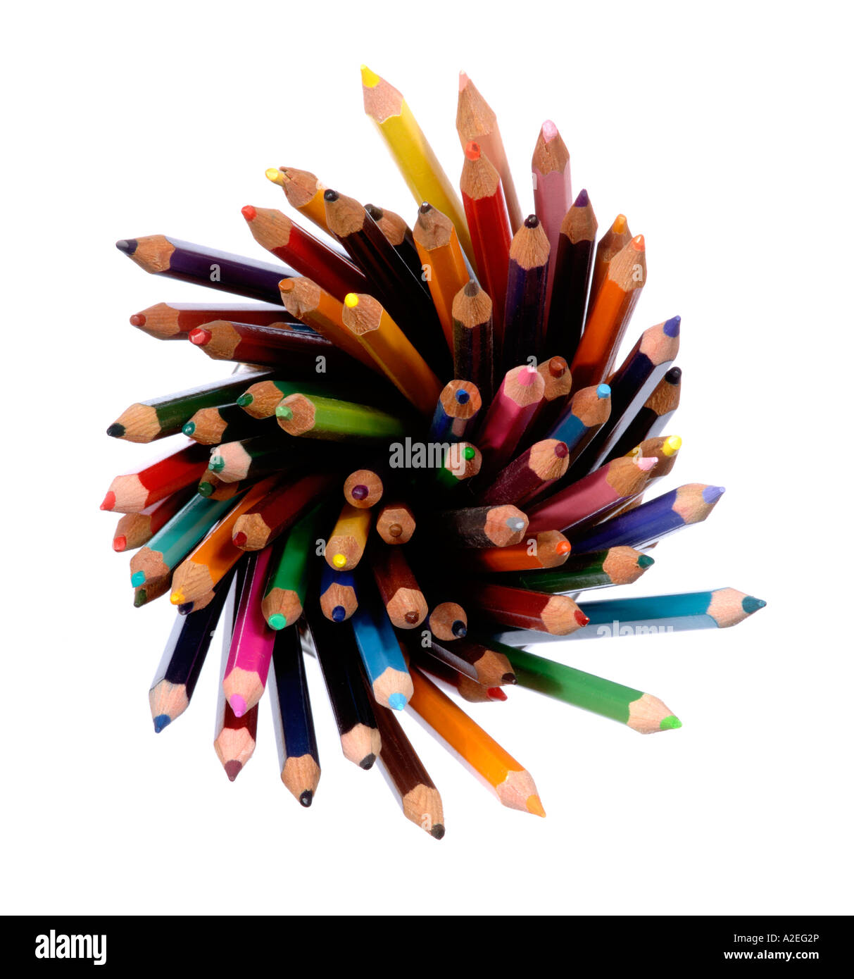 Coloured colour circle crayon Cut Out Stock Images & Pictures - Alamy