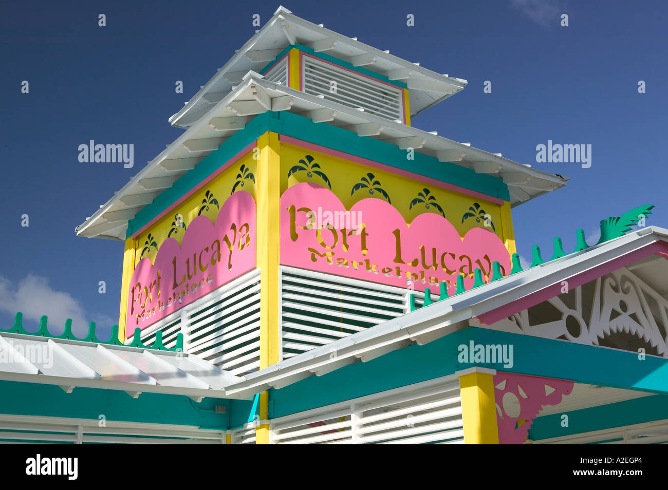 BAHAMAS, Grand Bahama Island, Lucaya: Port Lucaya Marketplace Sign ...