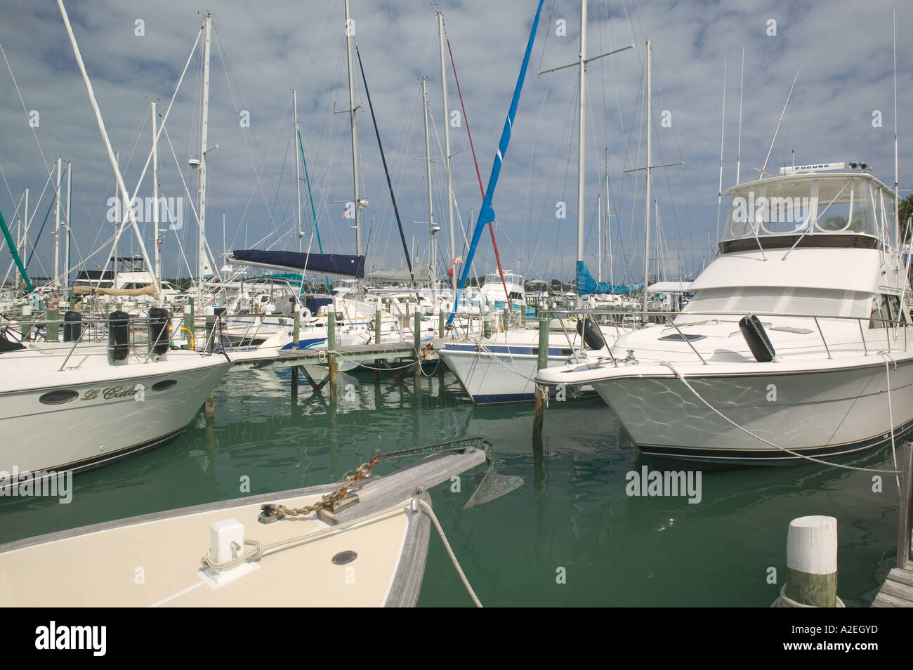 BAHAMAS, Abacos, Great Abaco Island, Marsh Harbour: Town Marina Stock ...
