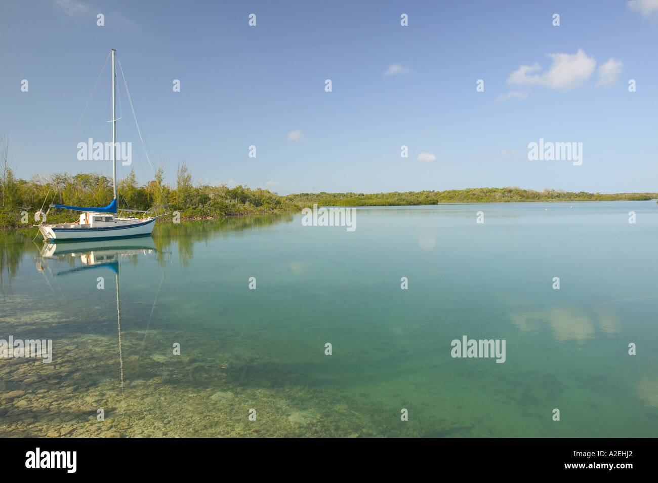 BAHAMAS, Abacos, Little Abaco Island, Cooper's Town: Solitary Boat ...