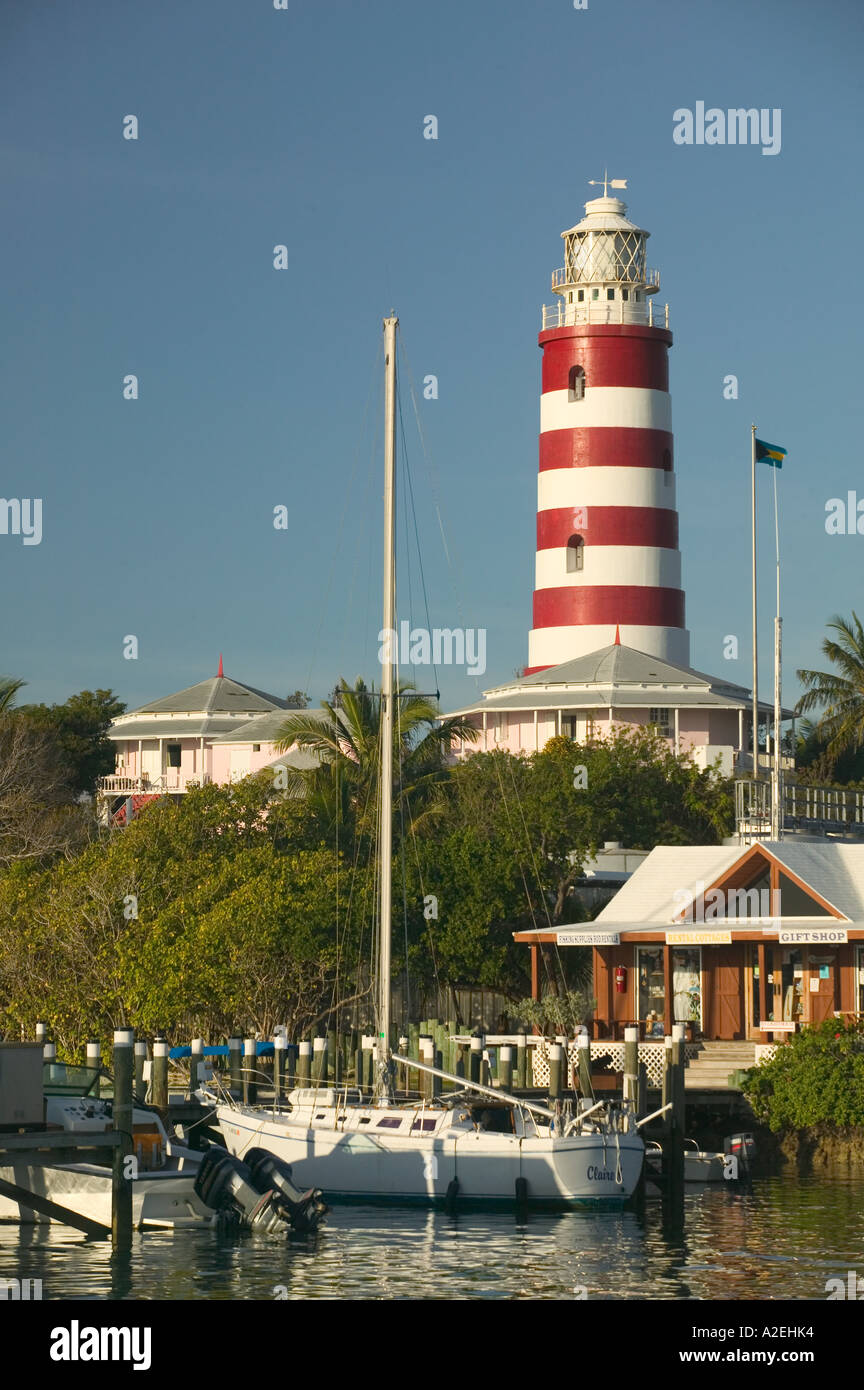 BAHAMAS, Abacos, Loyalist Cays, Elbow Cay, Hope Town: Morning View of ...