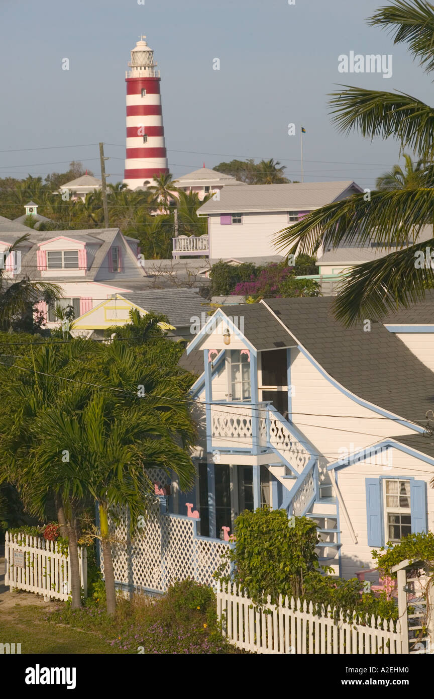 BAHAMAS, Abacos, Loyalist Cays, Elbow Cay, Hope Town: Morning View of ...