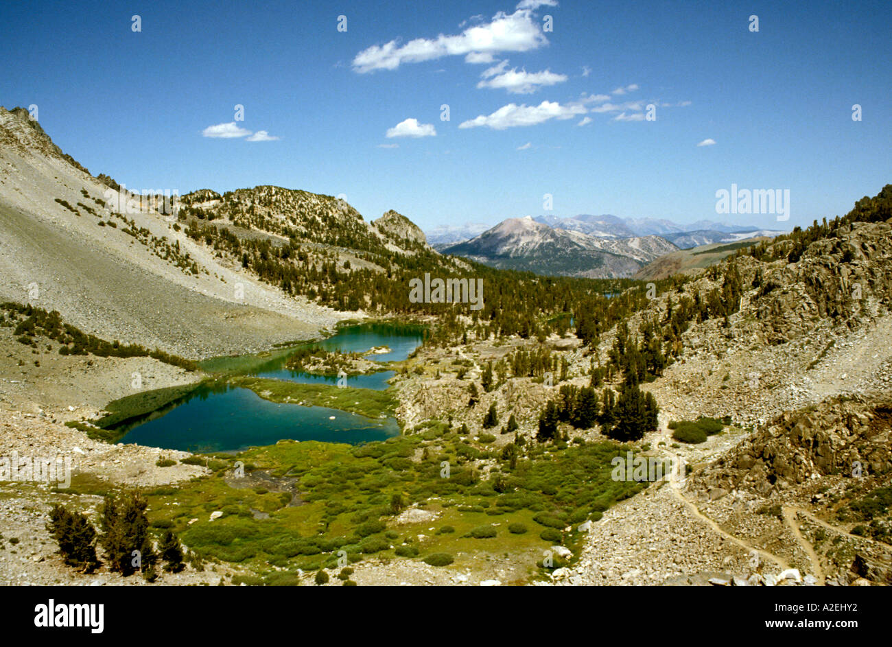 California near Mammoth Lakes Barney Lake in John Muir Wilderness Stock ...