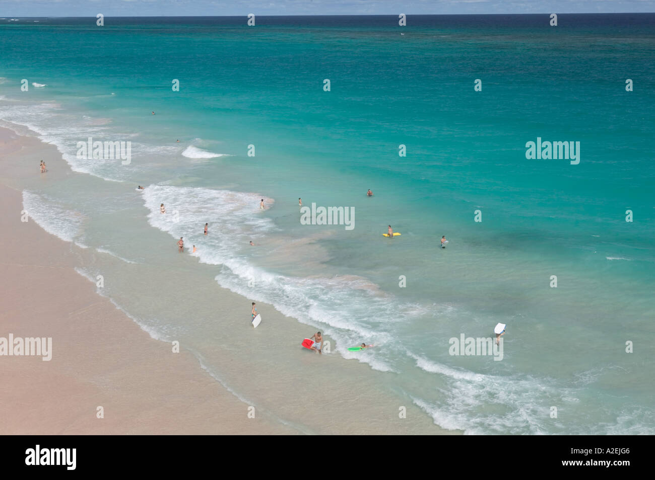 BARBADOS, South East Coast, Crane Beach, View of Crane Beach from Crane ...